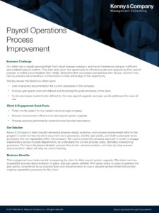 CS Payroll Operations Process Improvement