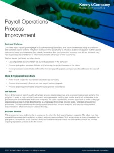 CS Payroll Operations Process Improvement