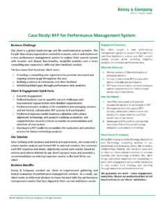 Case Study - Performance Management RFP