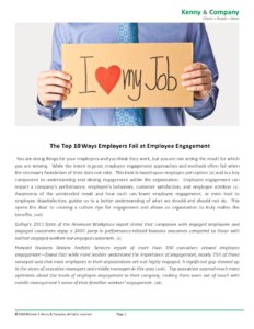 Top 10 Ways Employers Fail at Employee Engagement